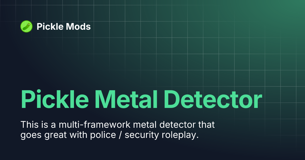 Pickle Metal Detector | Pickle Mods